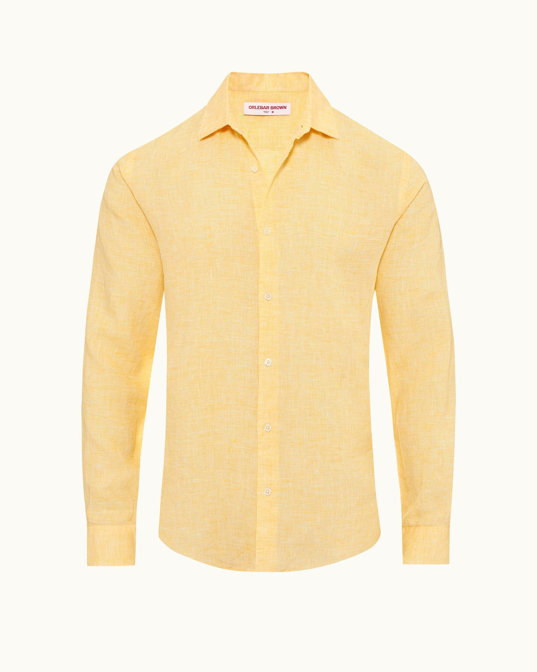 Orlebar Brown| Toucan/White Tailored Fit Classic Collar Linen Shirt ...