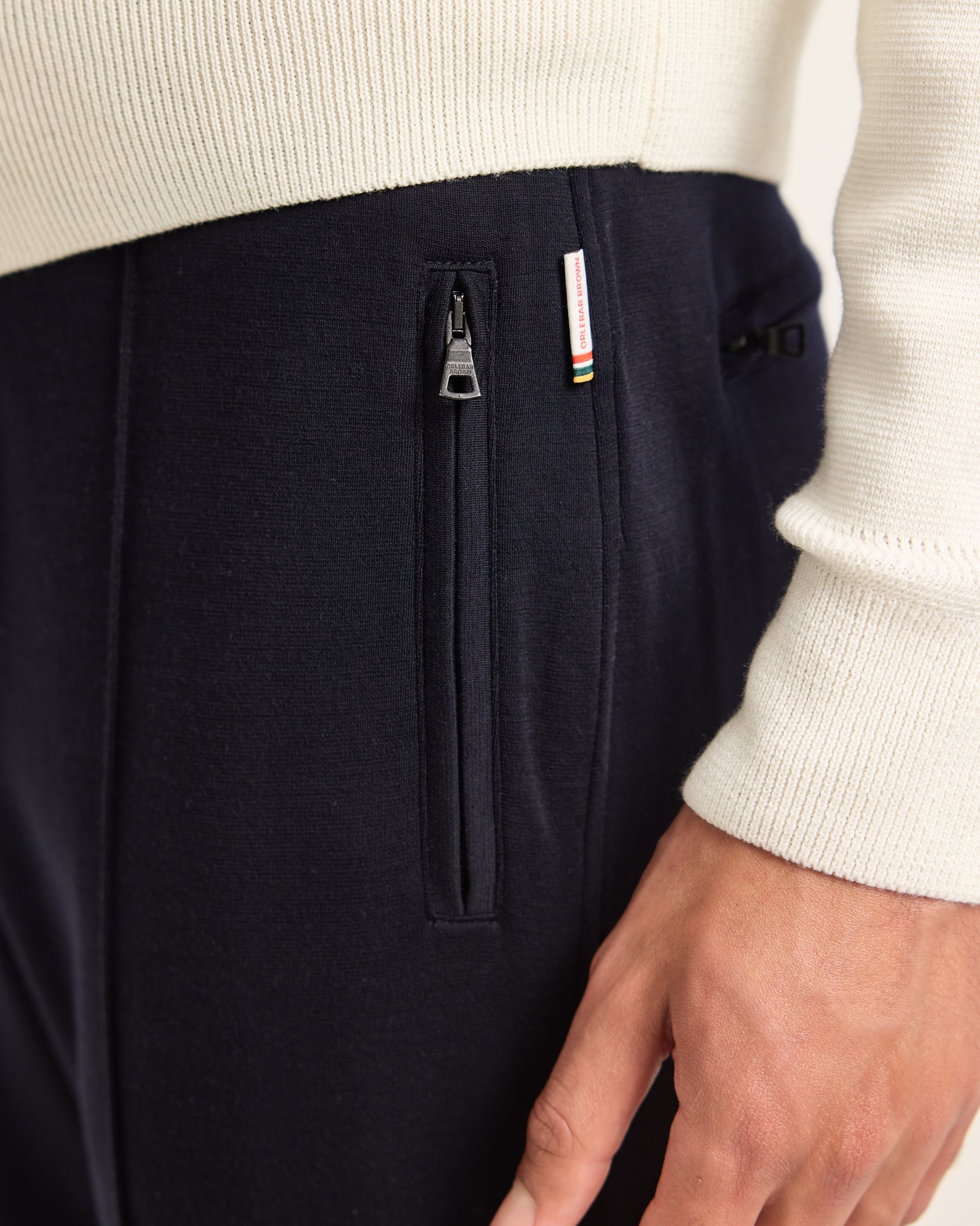 Orlebar Brown | Men's Classic Fit Drawcord Merino Sweatpants in Night ...