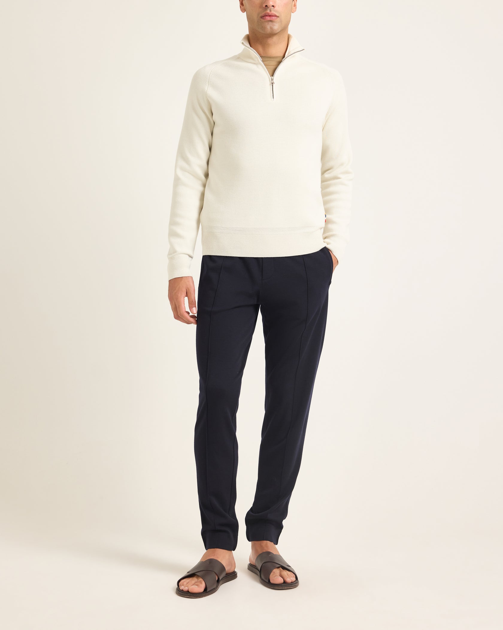 Orlebar Brown | Men's Classic Fit Drawcord Merino Sweatpants in Night ...