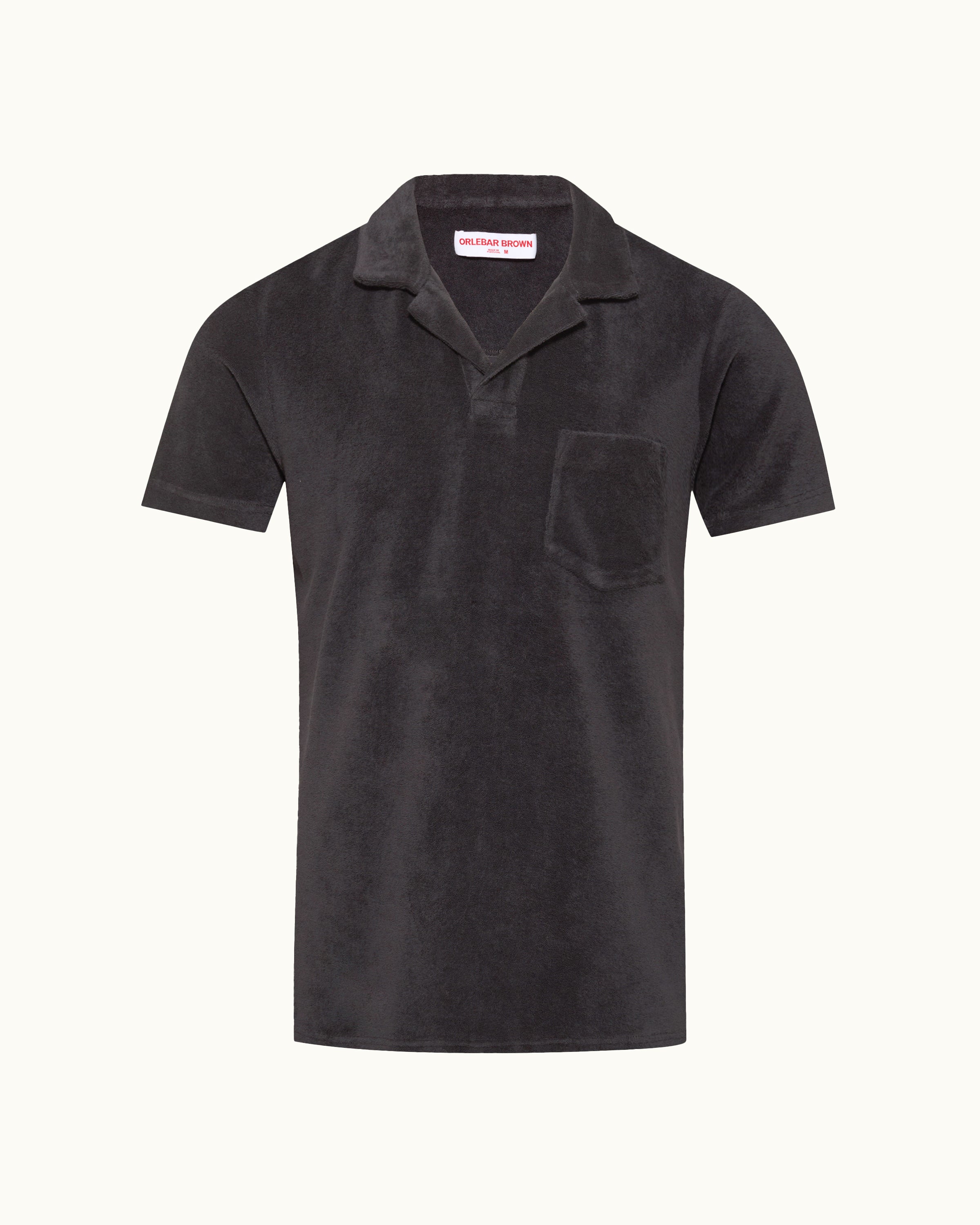 Grey Terry Polo Shirt | Retro-Inspired Resort Knit – ORLEBAR BROWN